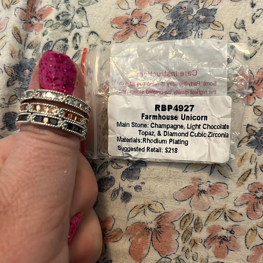 Bomb Party Farmhouse Collection Bands Size 10 - Gem